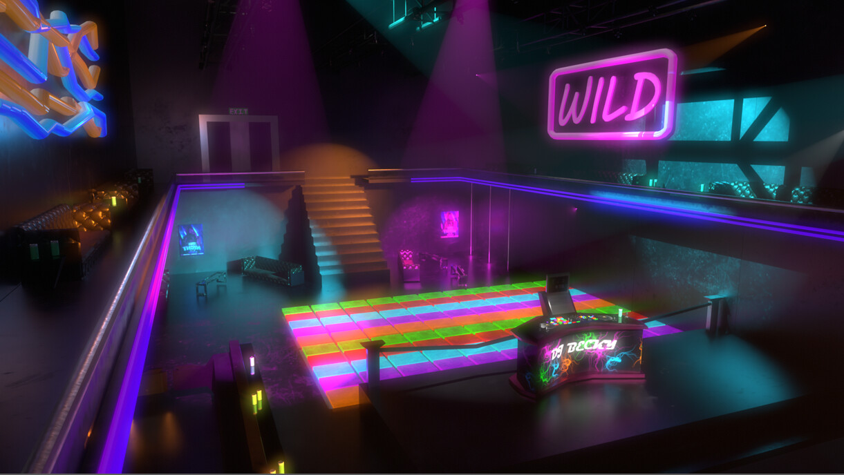 ArtStation - Night Club Lighting