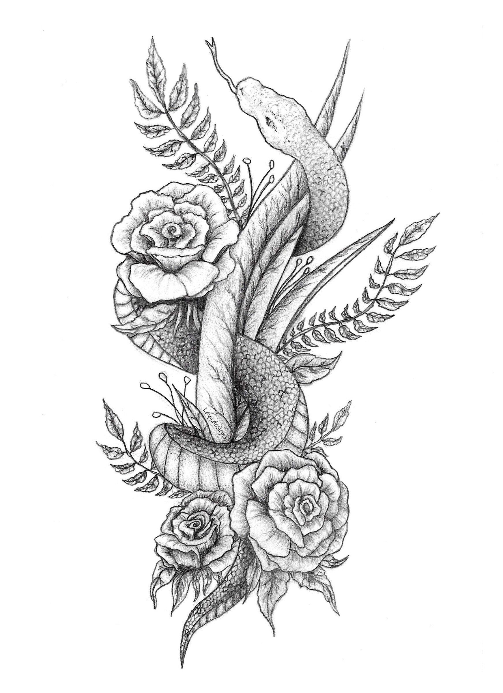 ArtStation - Snake & Roses