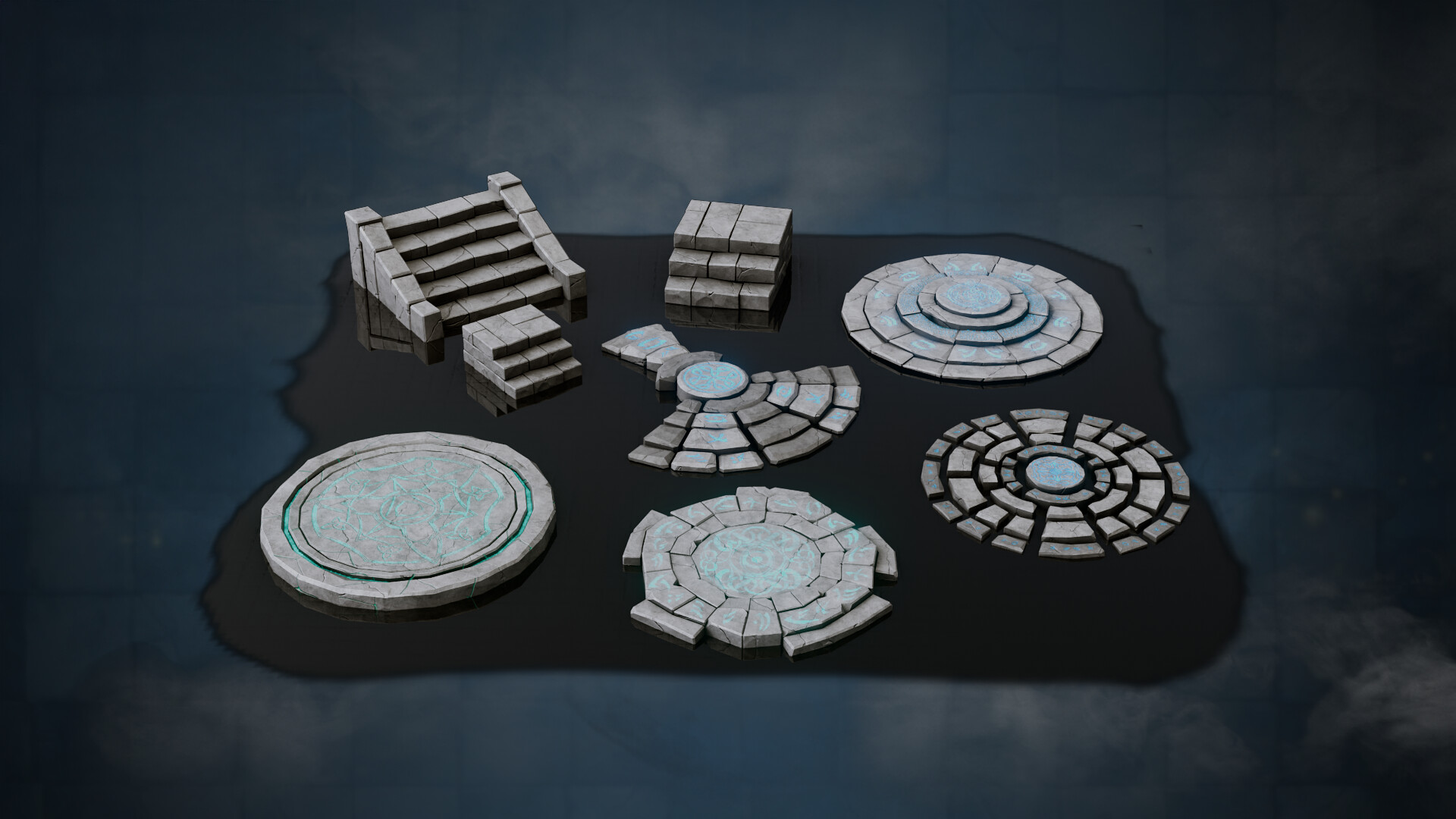 3D Tudor - Blender, Unity & UE5 Stylized Stone Ruin Modular Asset Pack