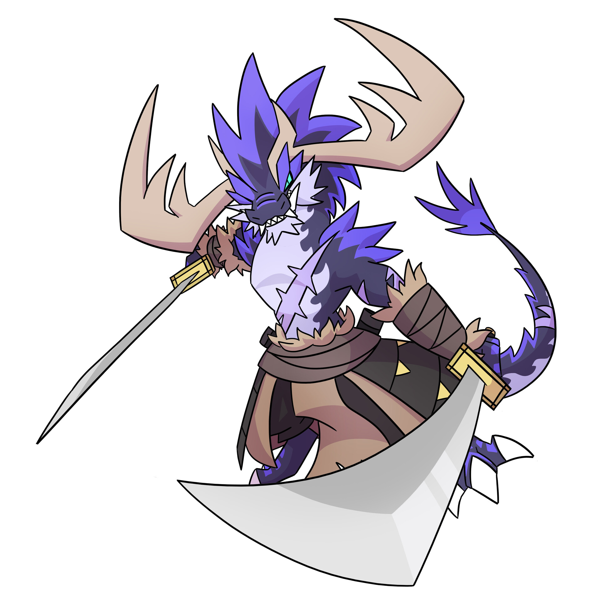 ArtStation - Poglin.....Dragon Blademaster