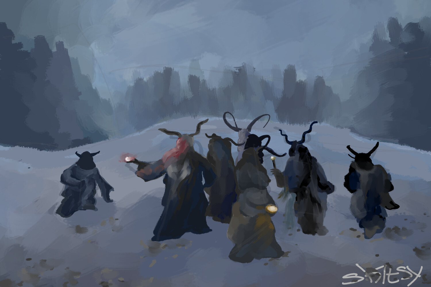 ArtStation - Winter Night Devils