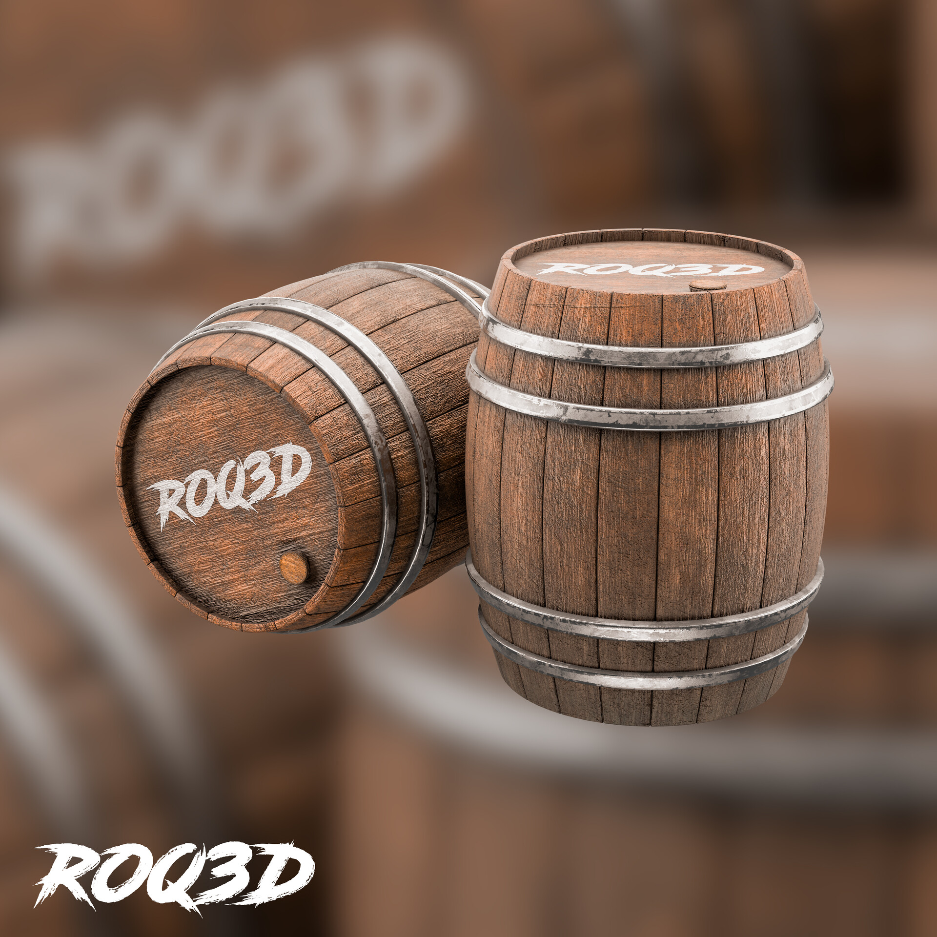 ArtStation - Barrel 3D Props Render