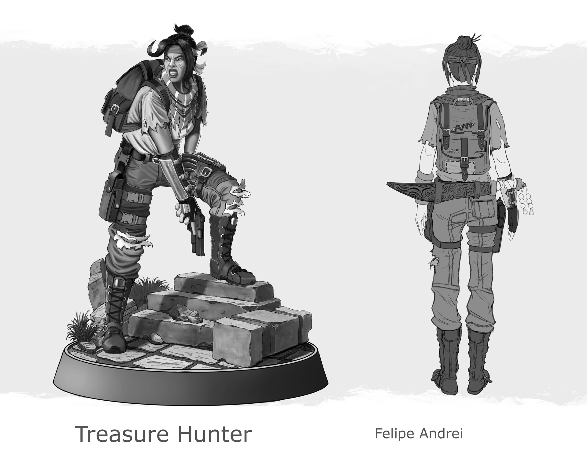 ArtStation - Treasure Hunter Miniature