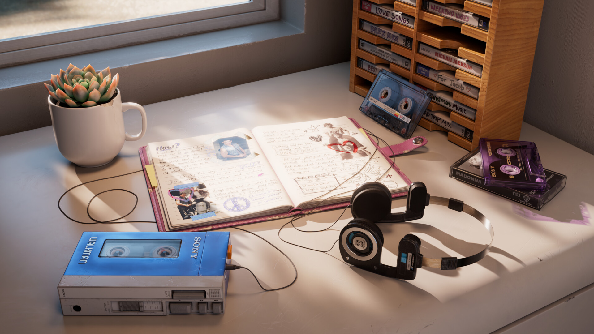 ArtStation - 80s Desk Still Life