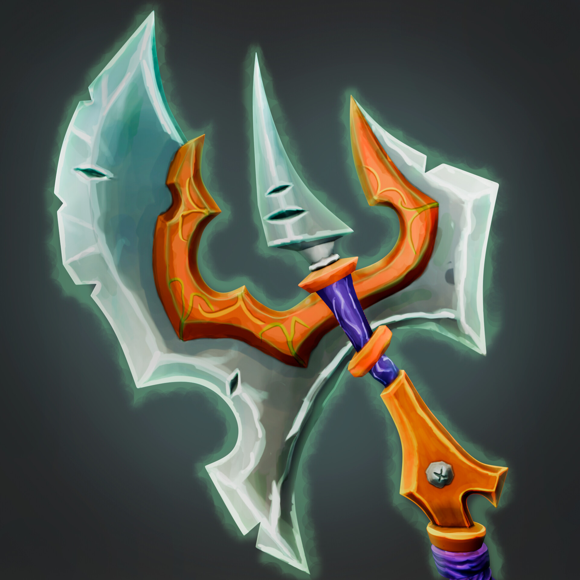 ArtStation - Stylized halberd