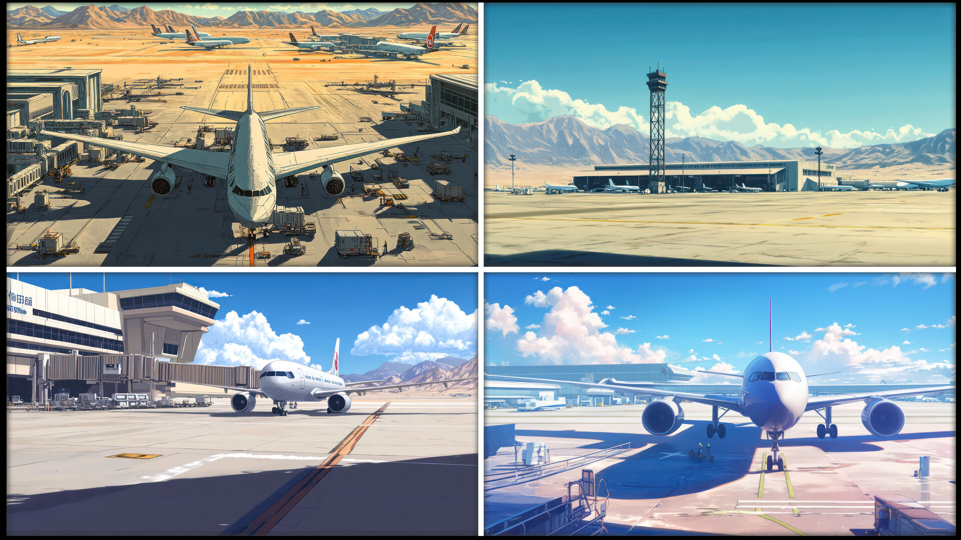 Ferial Concept - 🔹220 Desert Airport - Anime Concept Reference Image ...