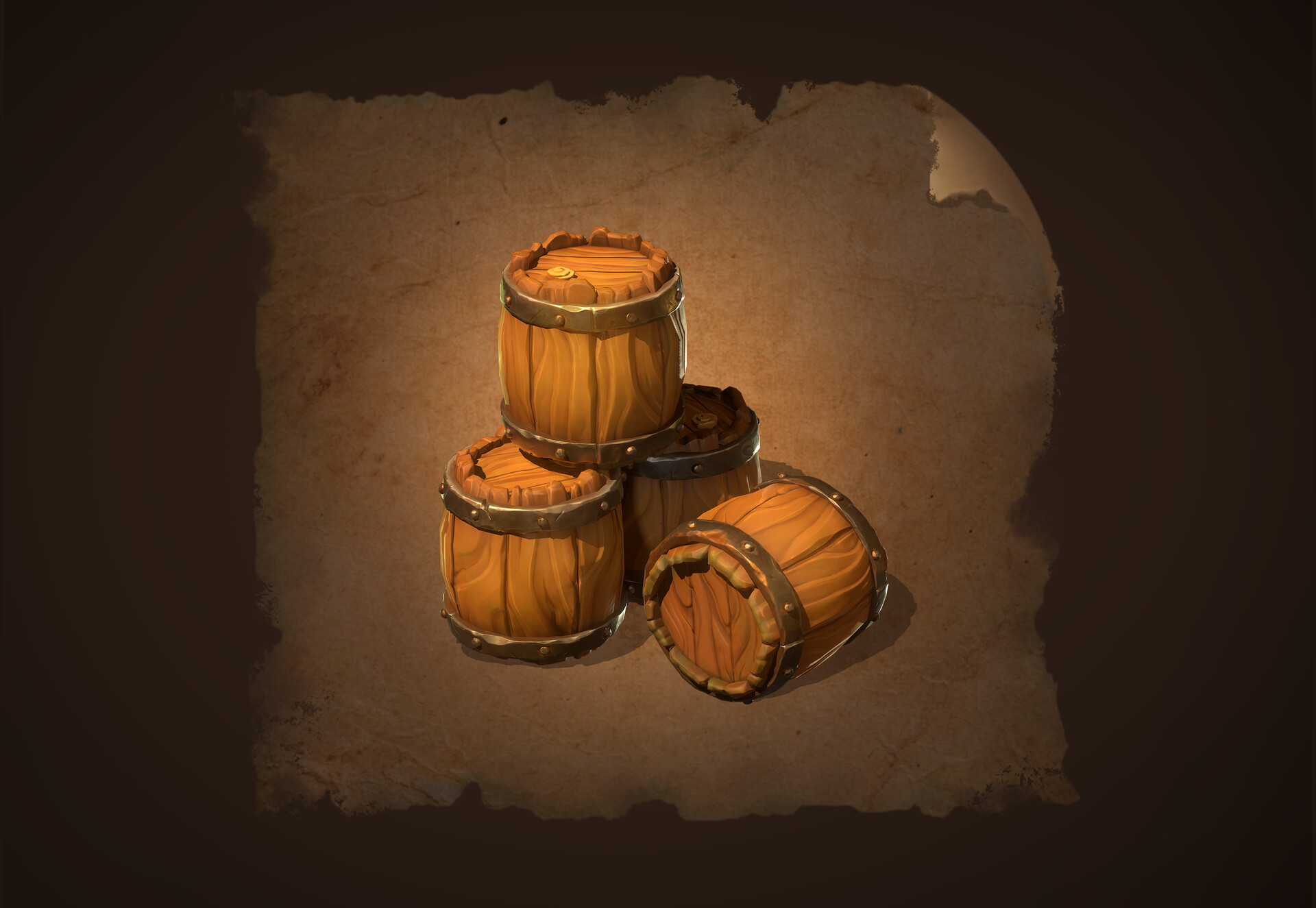 ArtStation - Stylized 3d barrel asset
