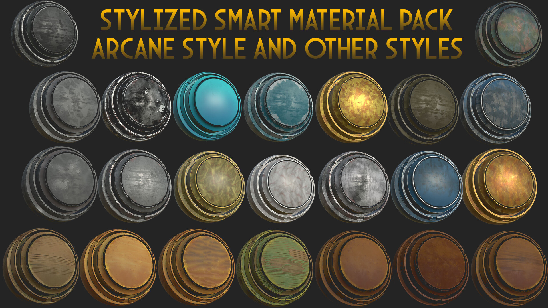 Next-Gen-Game art - Stylized Smart Material Pack - Arcane Style And ...