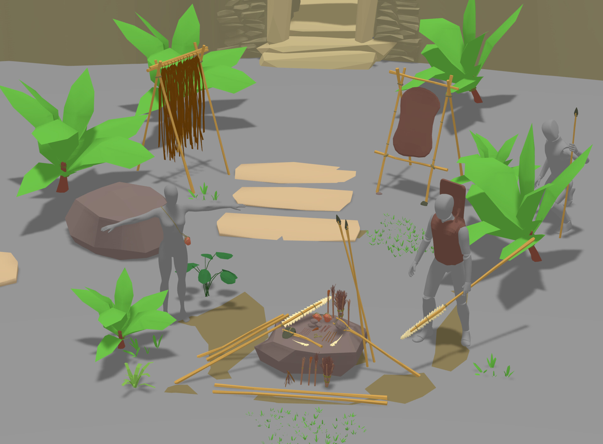 ArtStation - Primitive Tools and Camp Assets