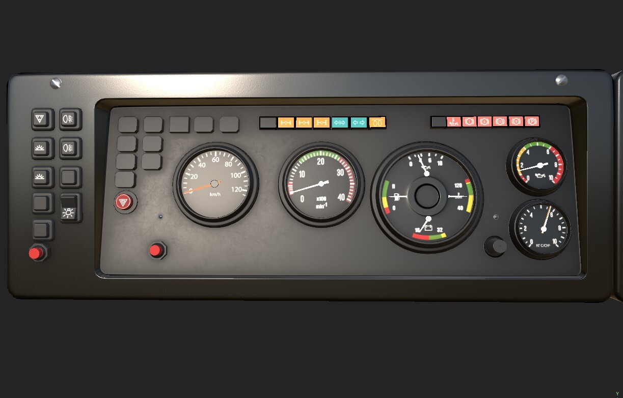 ArtStation - kamaz control panel