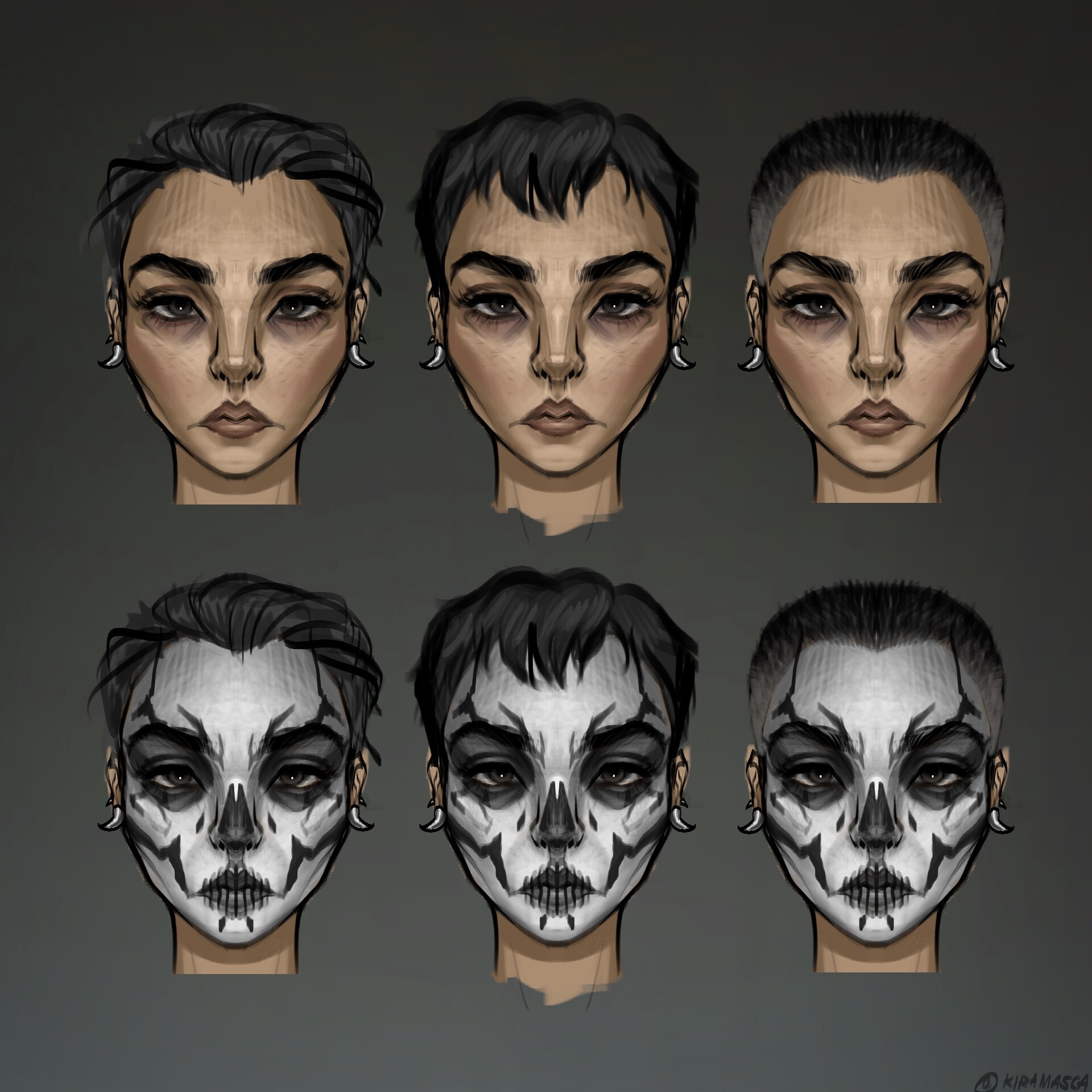 ArtStation - The Locked Tomb - Harrowhark Nonagesimus + Pyrrha Dve Face ...