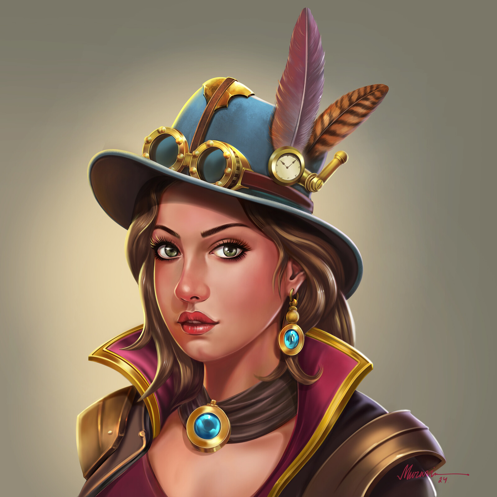 Murari Mohan Purkait - Steampunk female Portrait