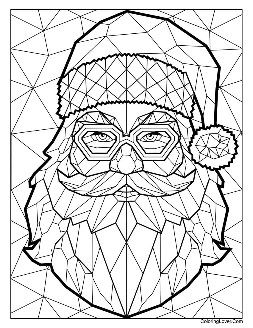 Aria Jones - Santa Claus Coloring Page for Christmas