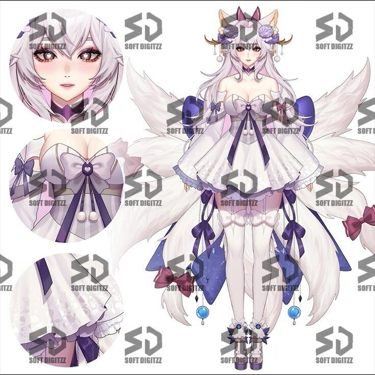 ArtStation - vtuber model reference sheet