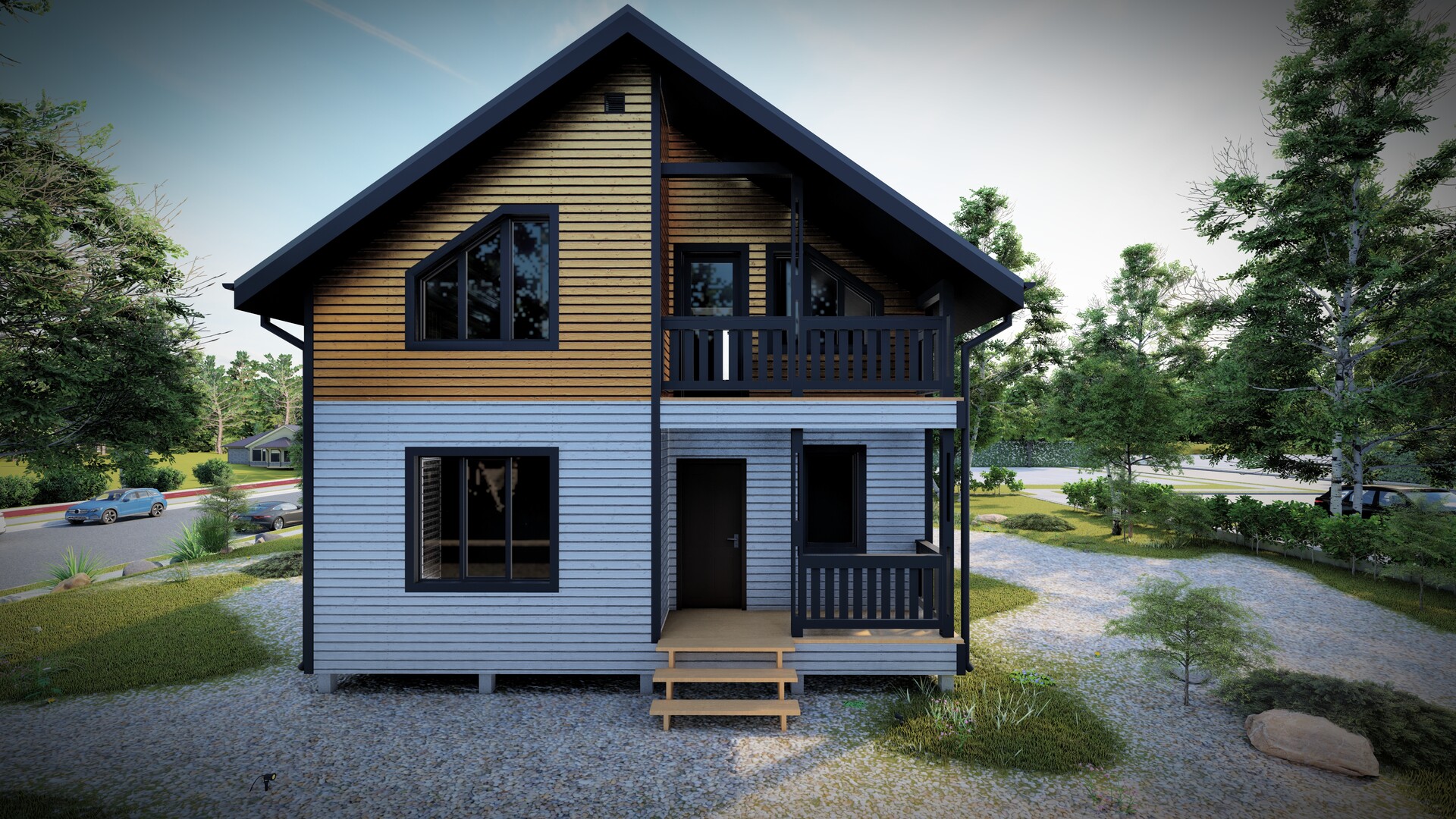 ArtStation - 2-х этажный дом, экстерьер