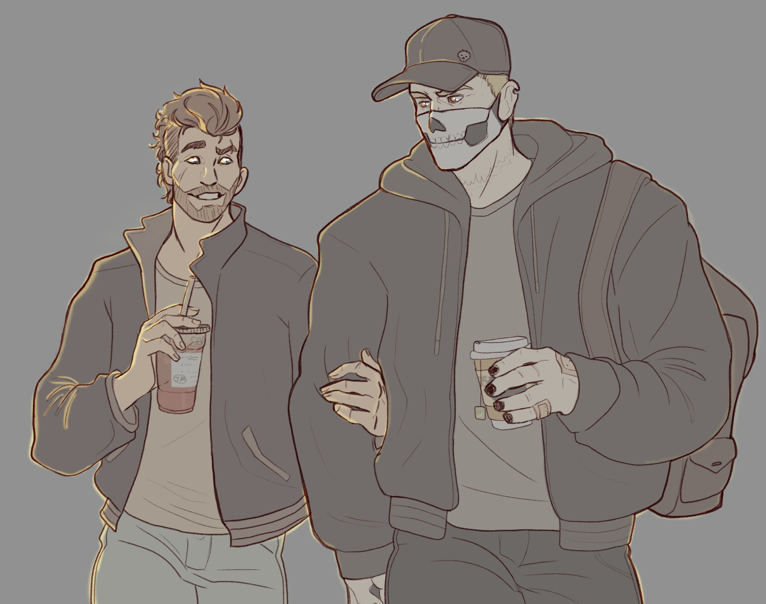 ArtStation - Fall Date - monochrome