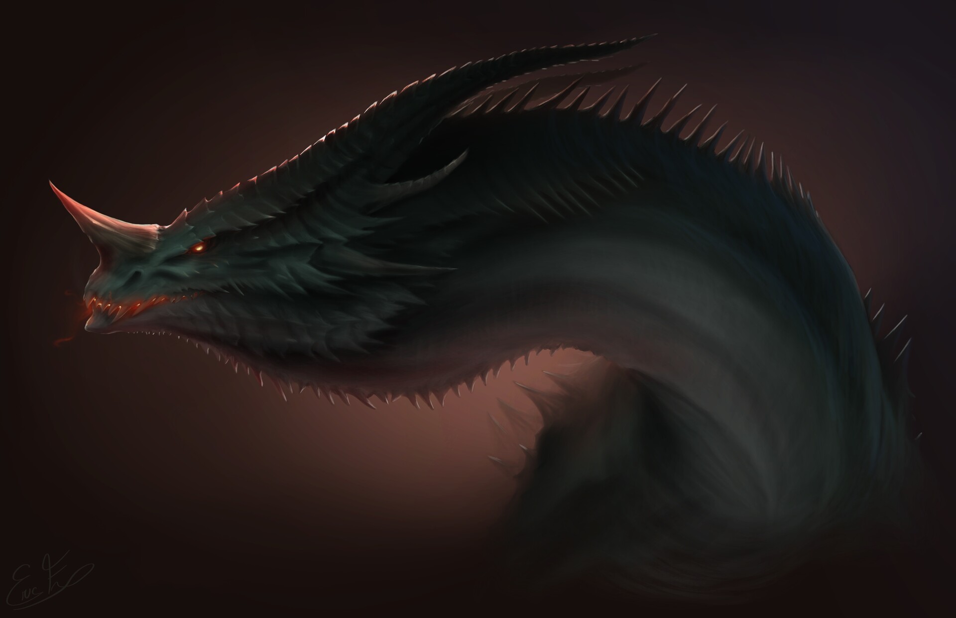 ArtStation - Dragon Procreate Painting