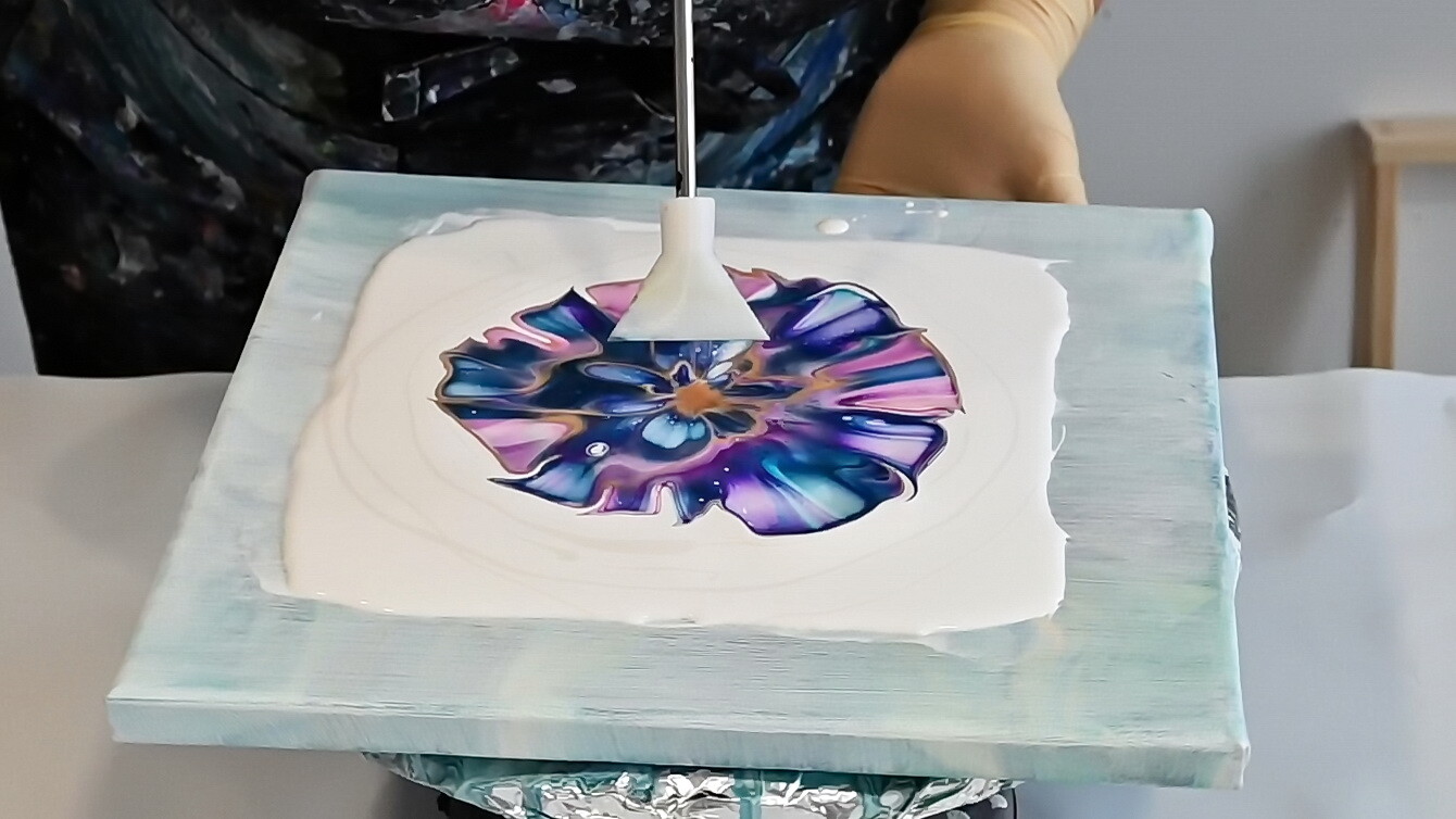 Fiona Art - 🌸 Acrylic Pouring Flower Blowout 🎨 Simple & Beautiful Fluid ...