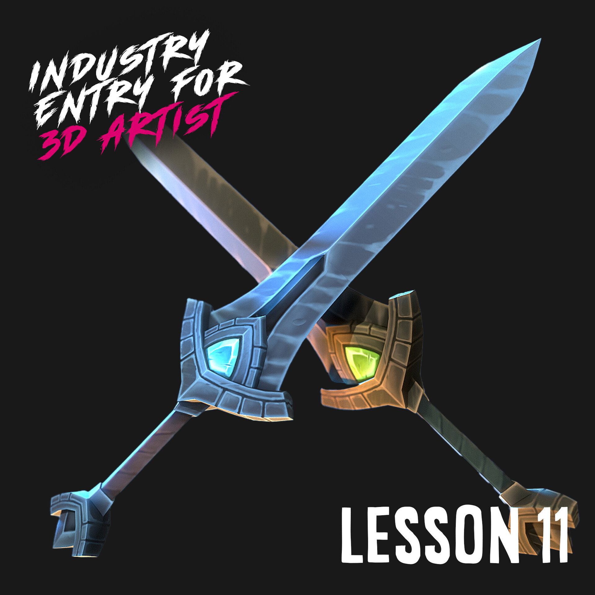 ArtStation - Stylized Hand-Painted Sword | Lesson 11