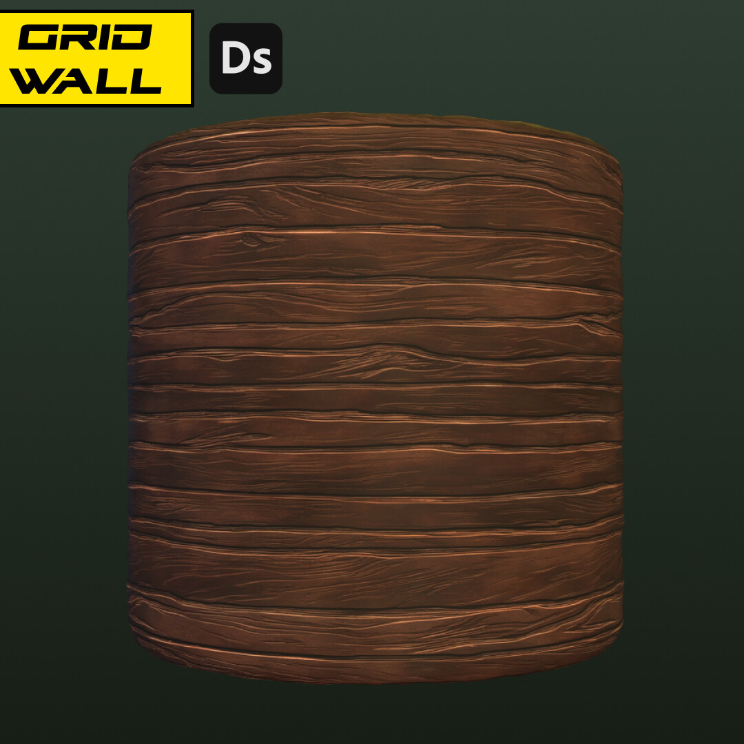 GridWall Studio - Game Assets, PBR Textures & 3D Models - Stylized Wood ...