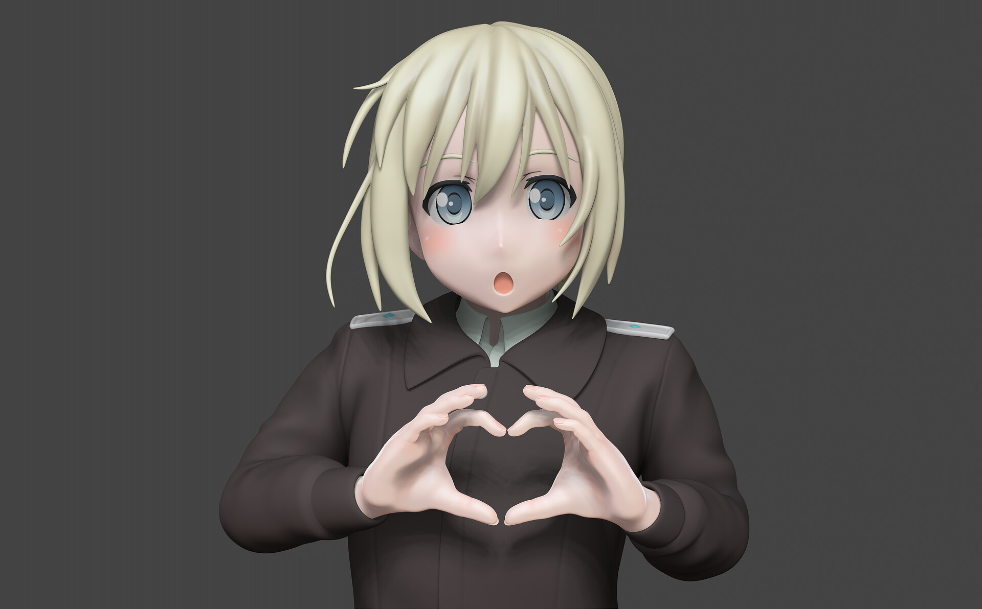 ArtStation - Strike Witch - Erica Hartmann 3D Figure (エーリカ・ハルトマン)