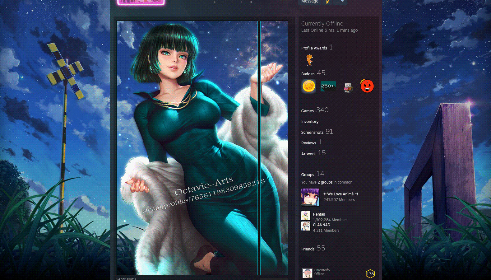 ArtStation - Steam Artwork Fubuki [Animated] One Punch Man
