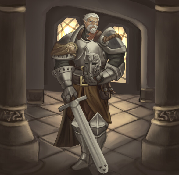 ArtStation - Ser Arthur Reinhardt - Human Paladin