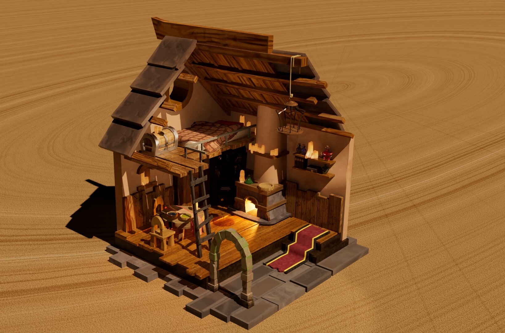 ArtStation - 3d model of a house