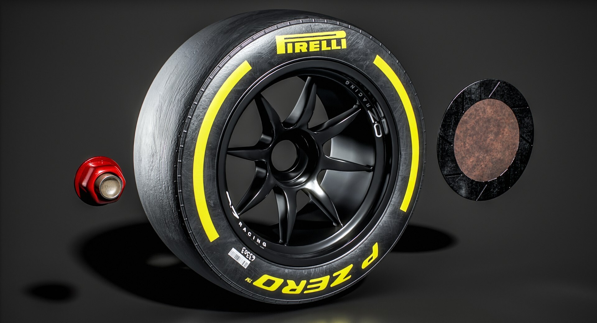 OpticalDreamSoft - Formula 3 Slick Wheels F3 Season 2025 PBR 3D model