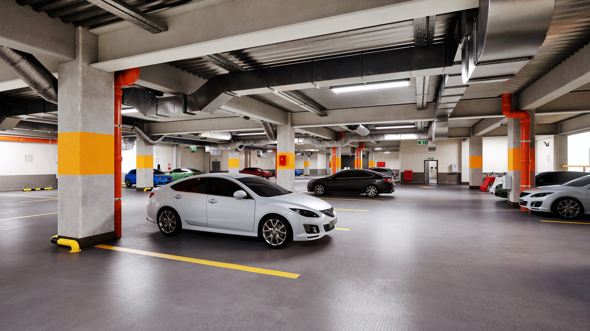 Evermotion Studio - Parking Lot Scene - Archinteriors for UE vol. 15
