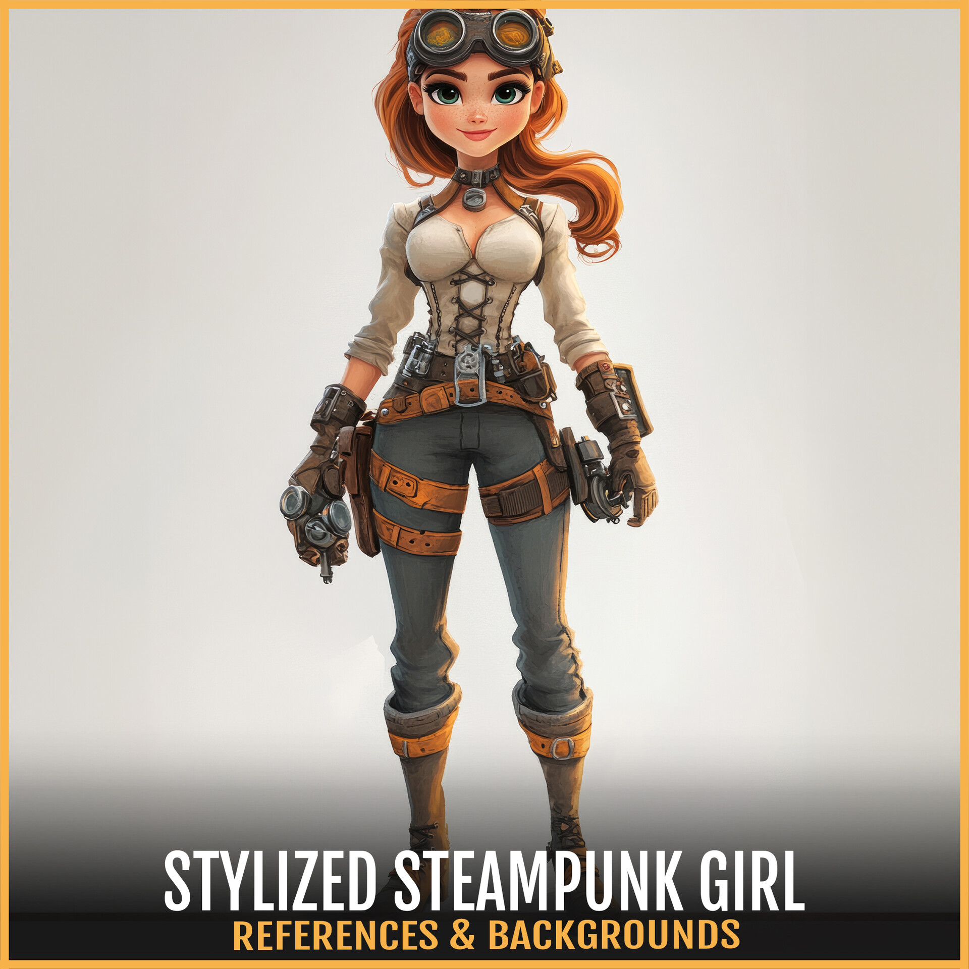 ArtStation - 303 Stylized Steampunk Girl