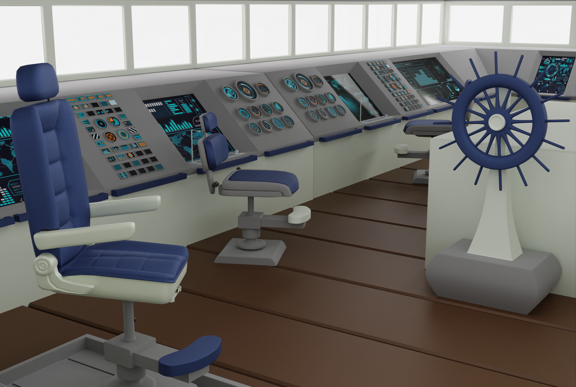 ArtStation - Environments and Scenes: Ship Control Room