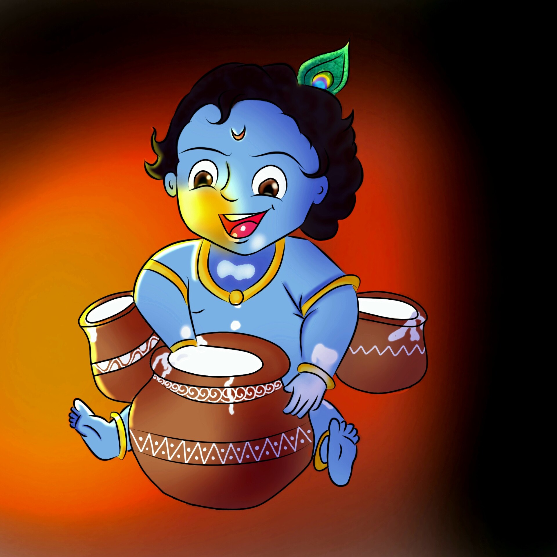 ArtStation - Maakhan Chor - Krishna