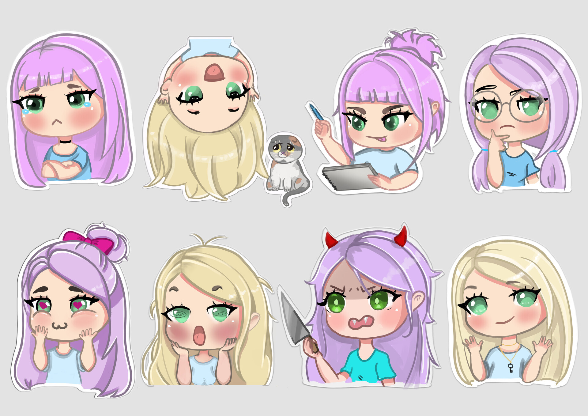 ArtStation - Chibi emotes