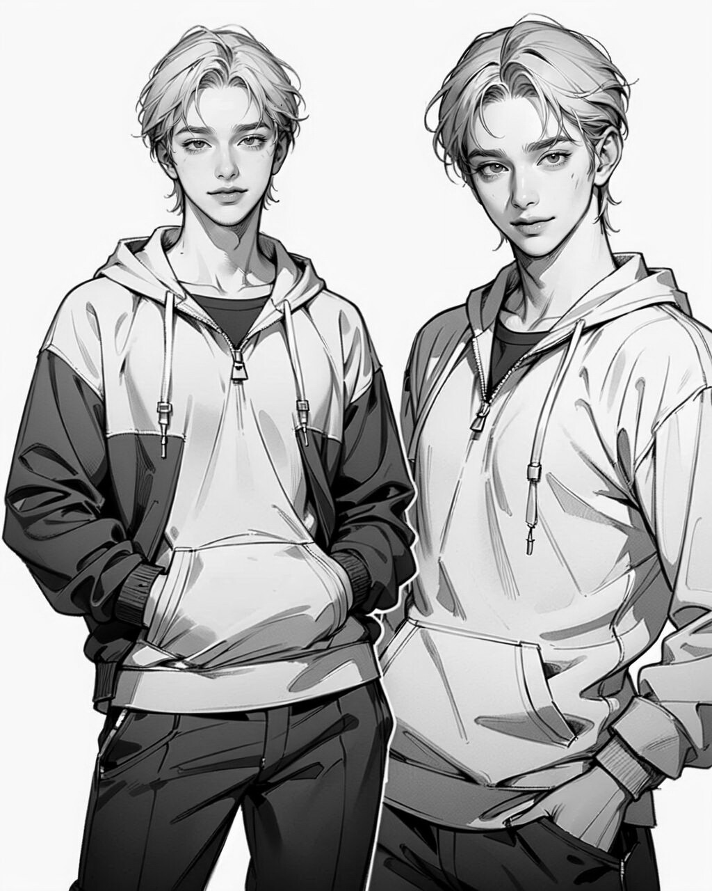 handsome man drawing reference