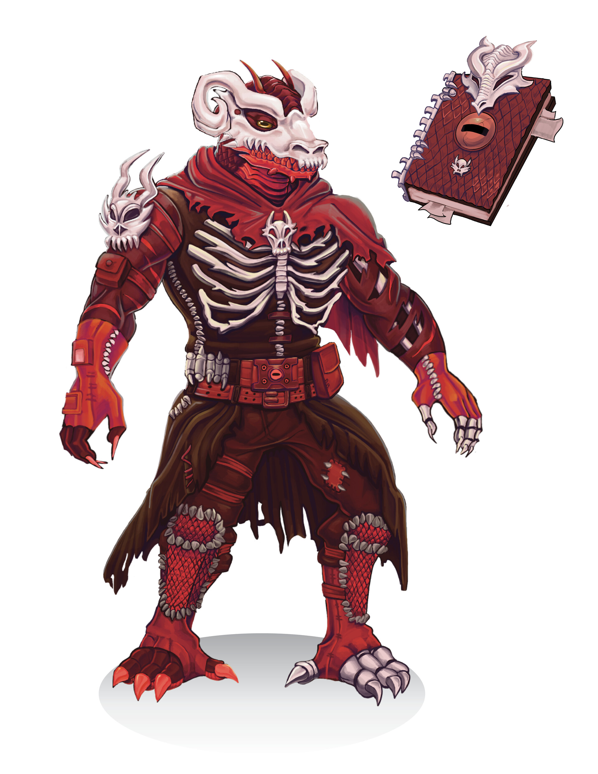 ArtStation - Dragonborn Necromancer - Character and Prop Design Process