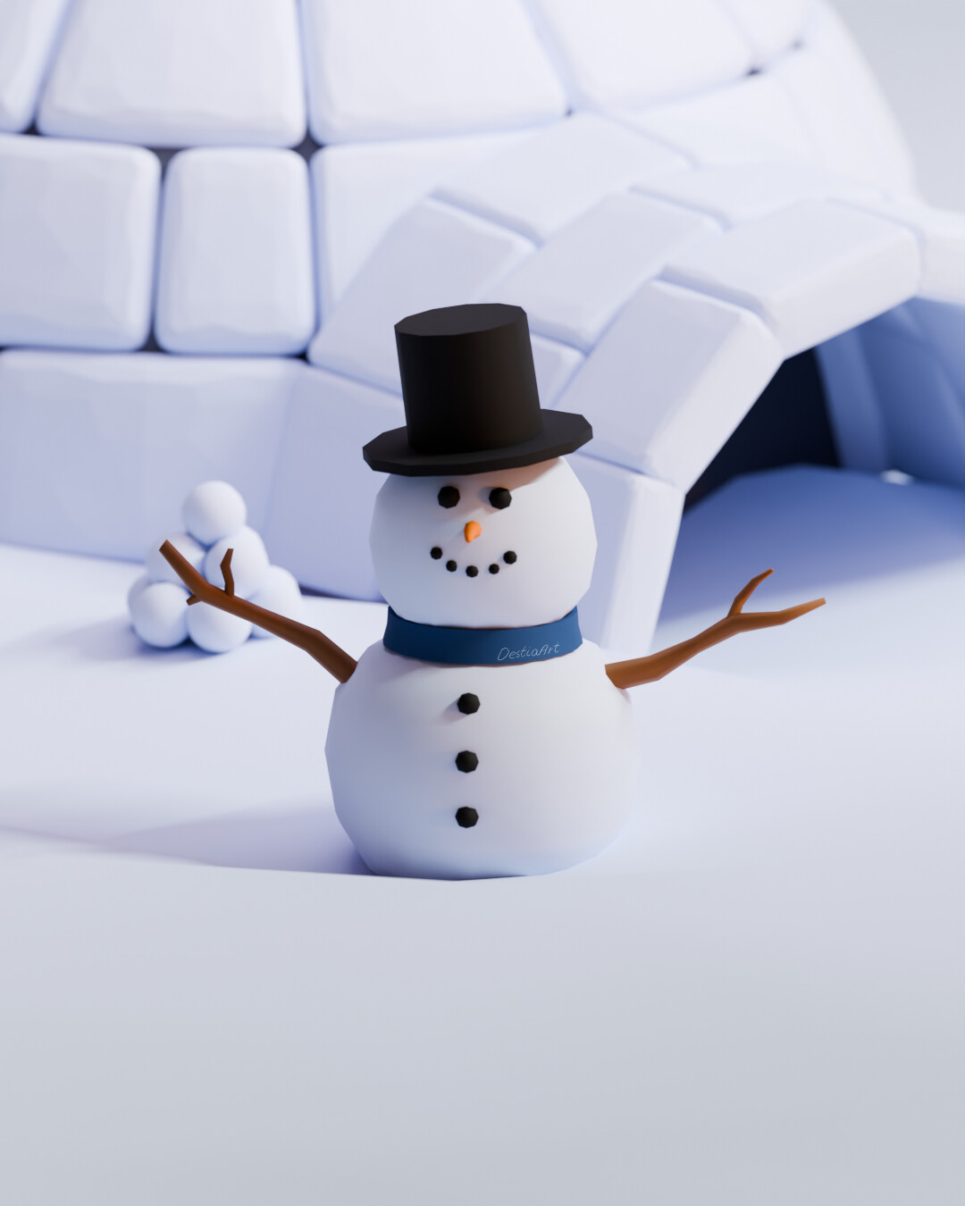 ArtStation - 3D Snowman