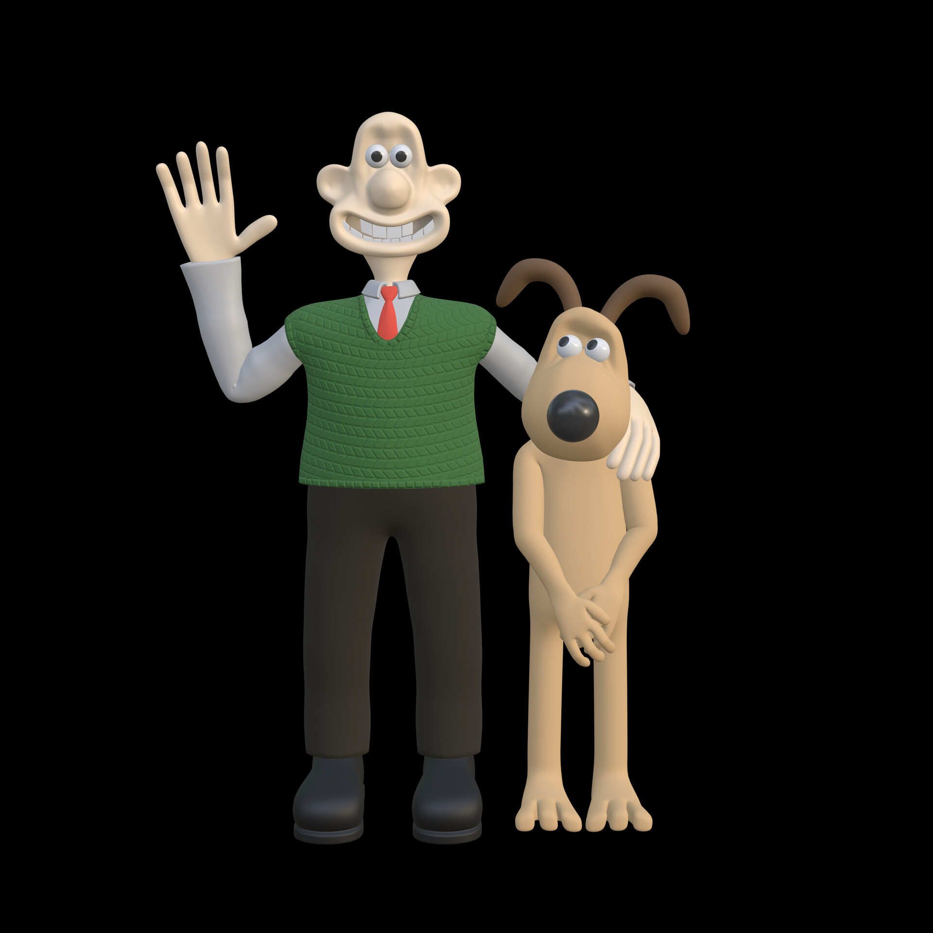 ArtStation - "Wallace and Gromit" fan art