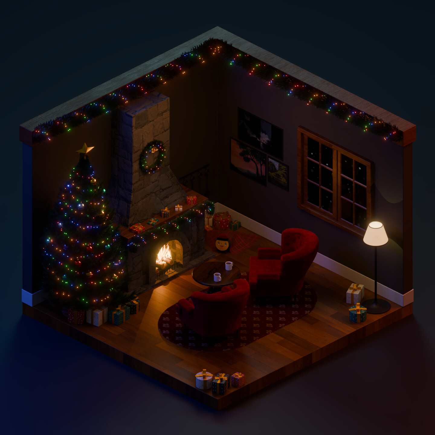 ArtStation - Christmas Room