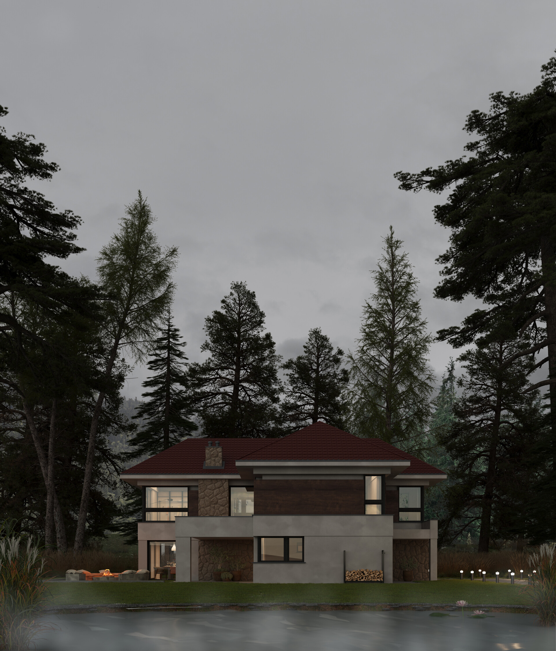 ArtStation - Exterior scene made using 3dsMax, Forest pack, Photoshop