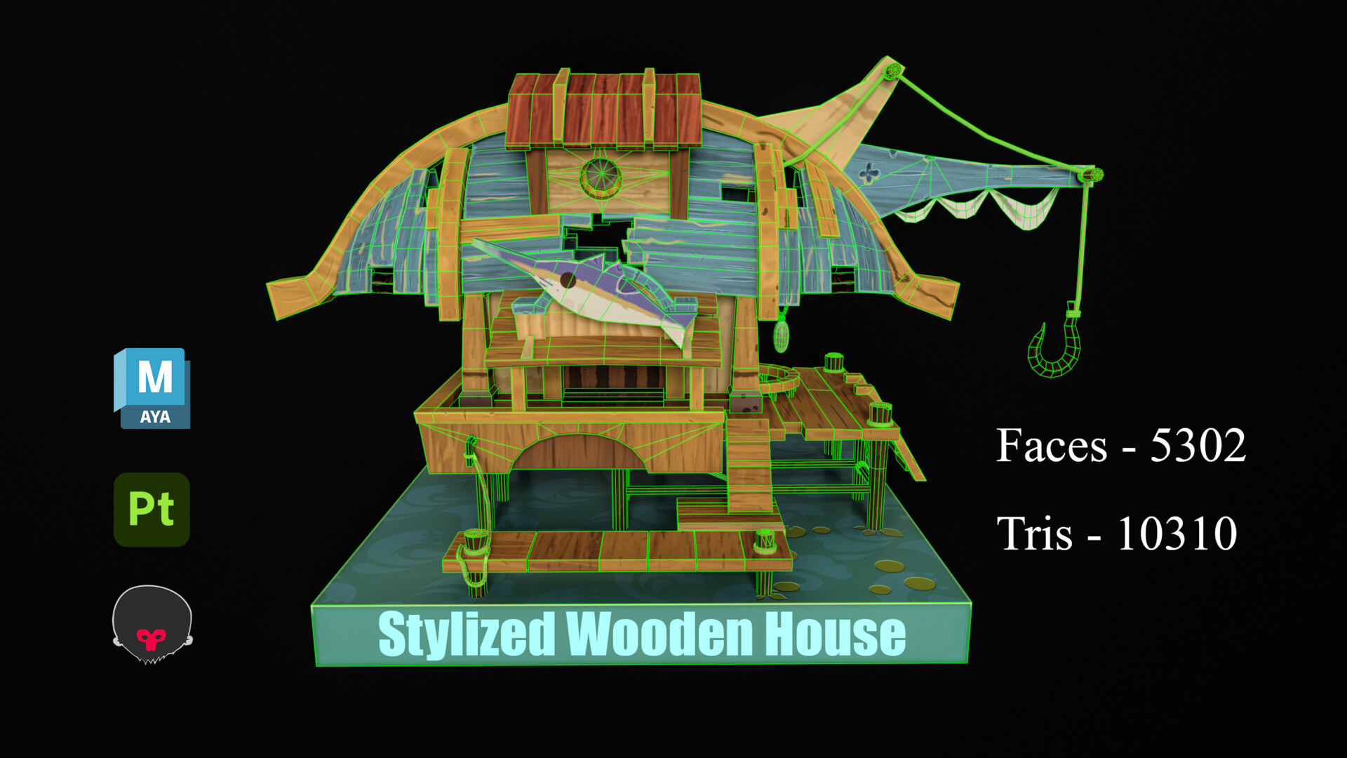 ArtStation - Stylized Wooden House