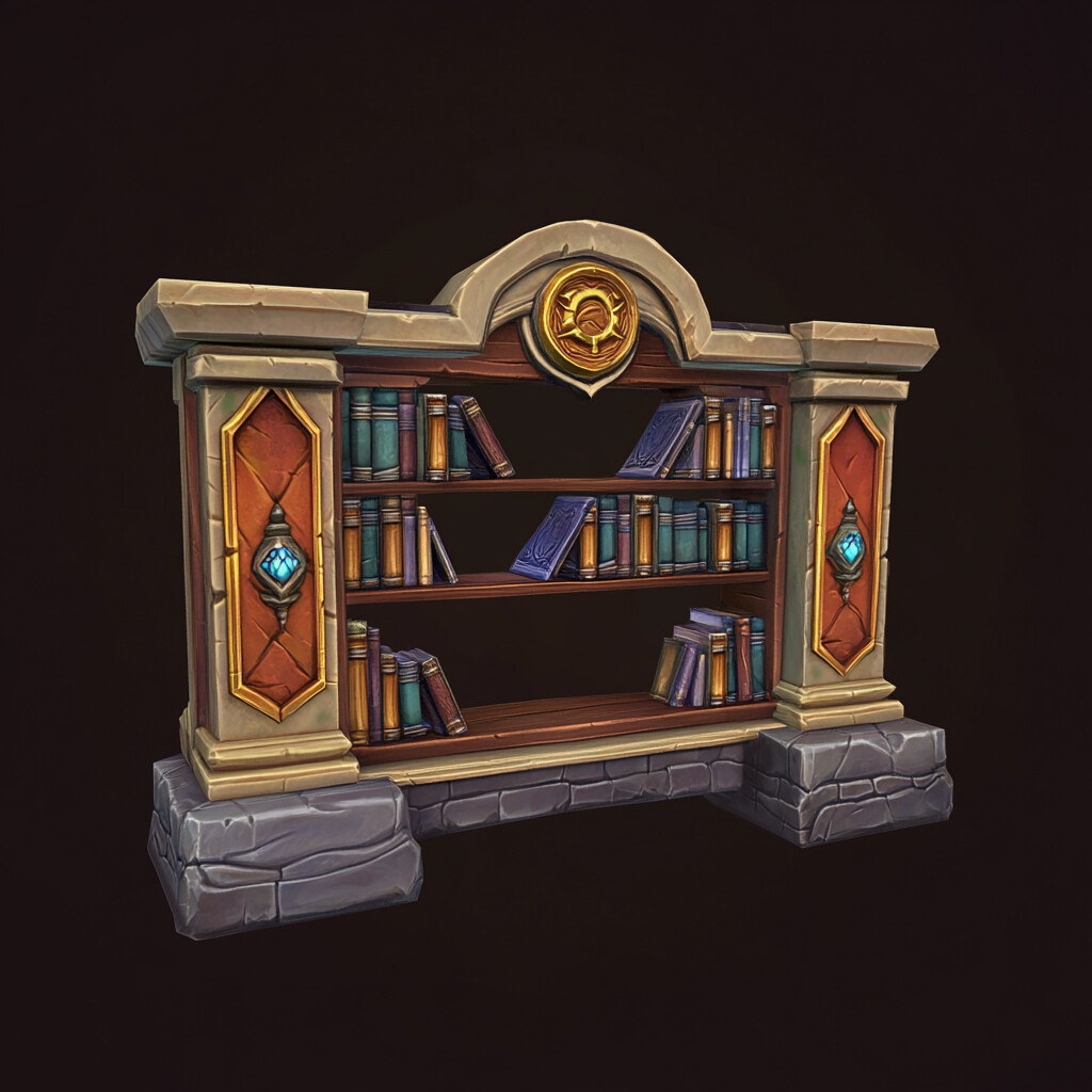ArtStation - World of Warcraft Bookshelf