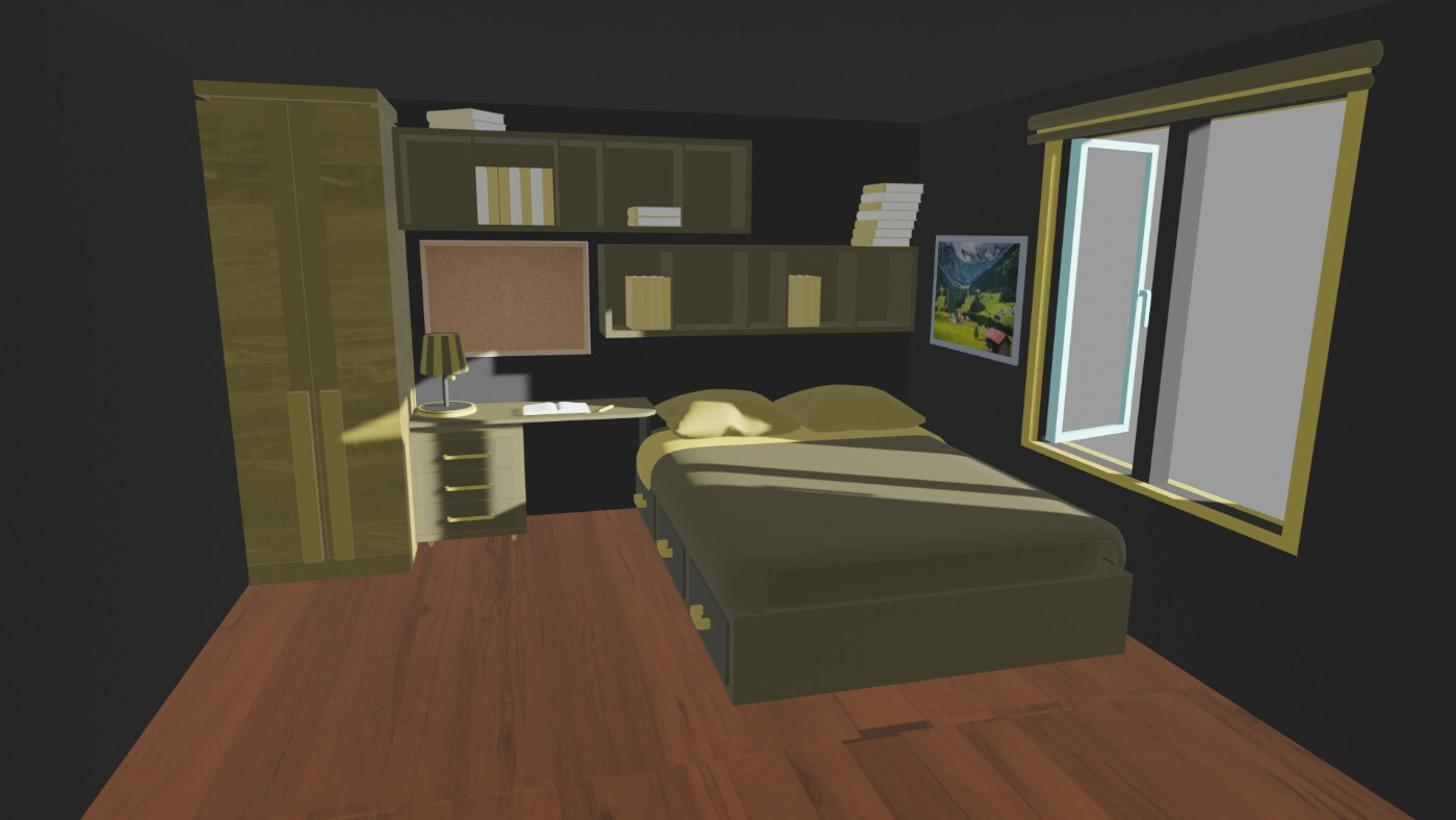 ArtStation - Low Poly Minimalist Room Models