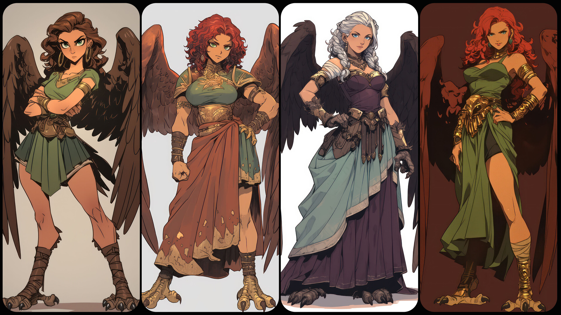 Ferial Studio - 🔹240 Harpies - Cartoon Character Reference Image Pack v ...