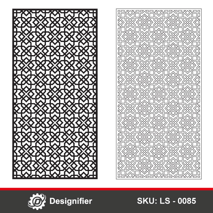 ArtStation - Diagonal Squares Privacy Screen DXF LS0085