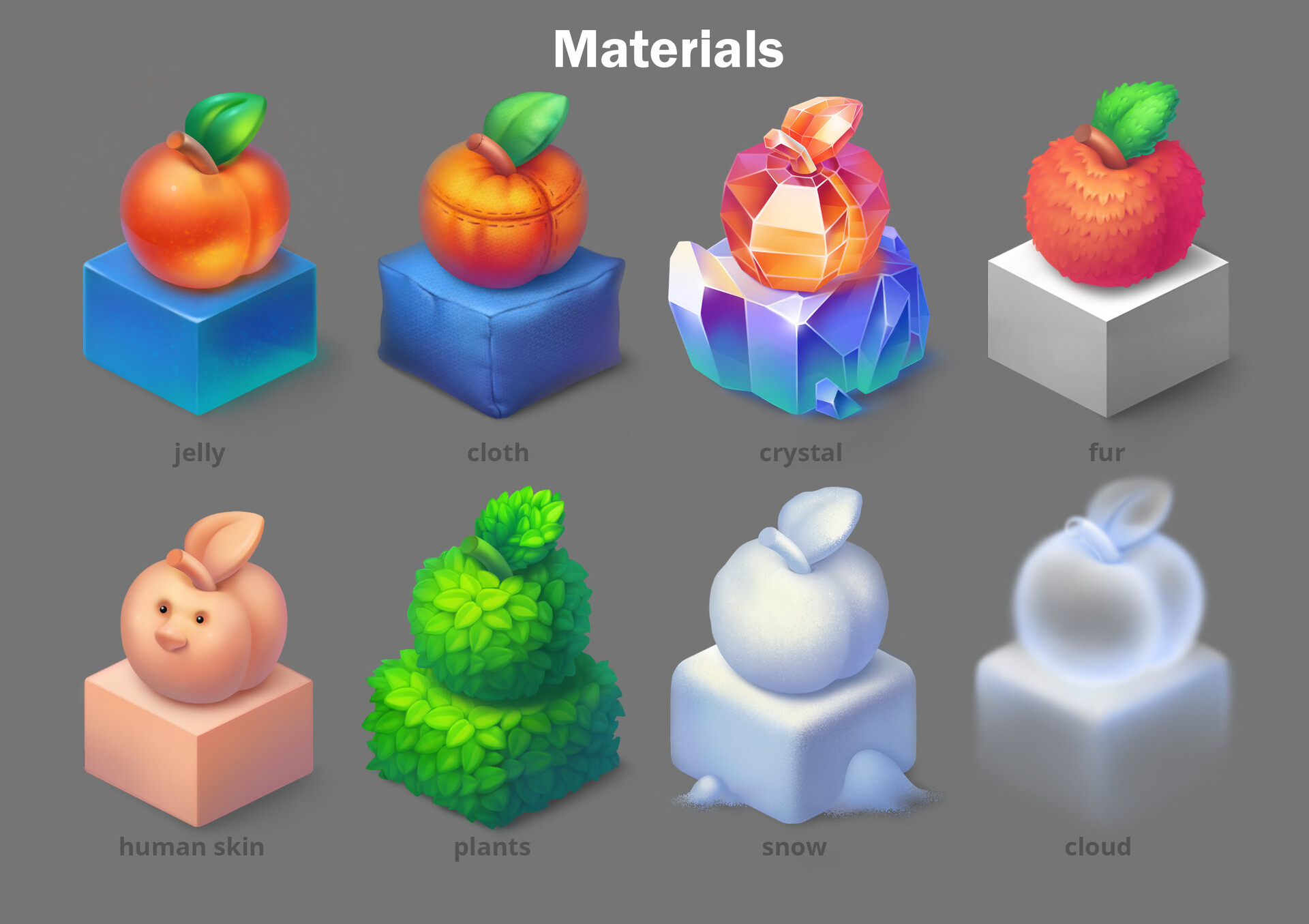 ArtStation - Render materials "peach"
