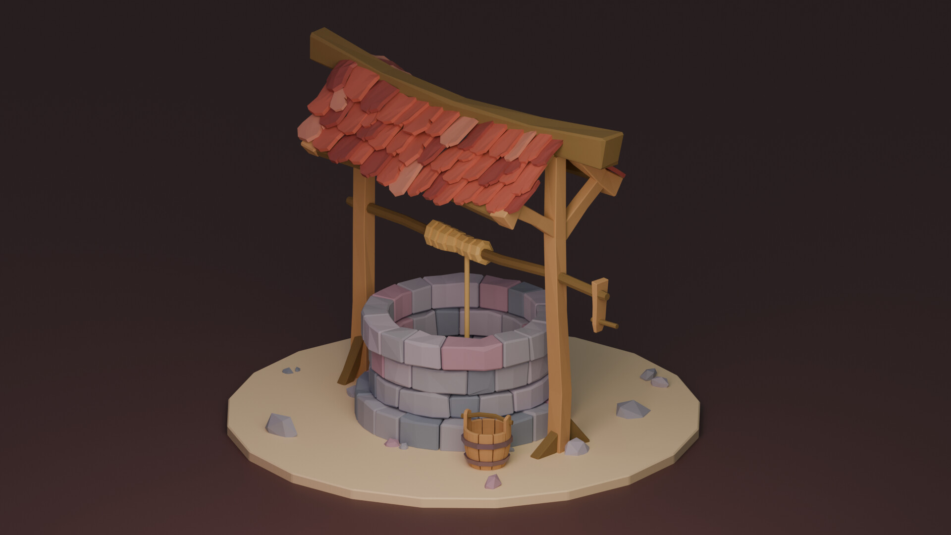 ArtStation - Low-poly Well