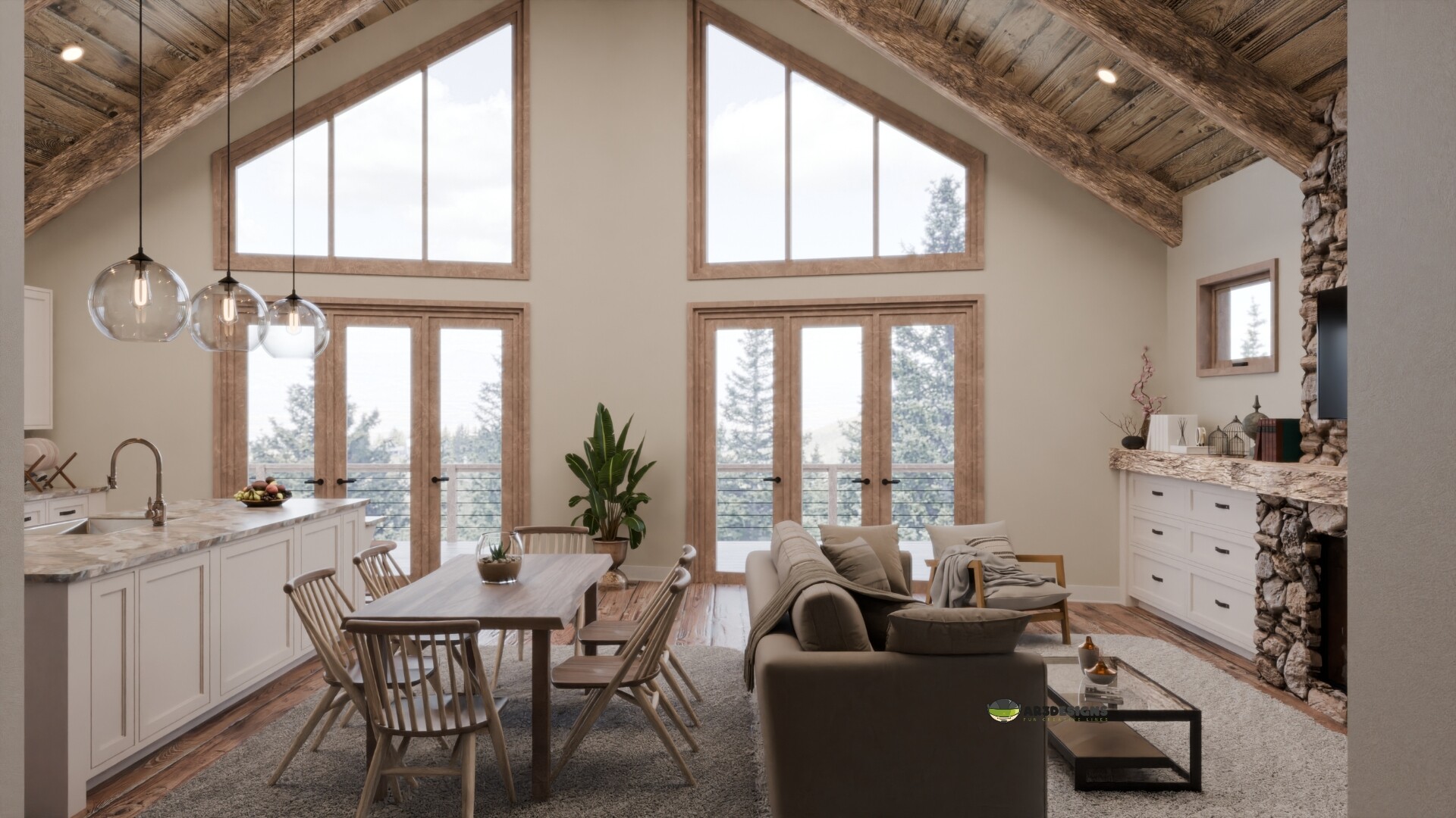 ArtStation - Architectural Interior Visualization of a 2-Storey Residence