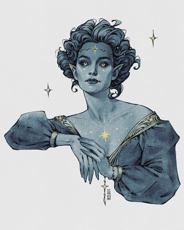 Maria Dimova - Starnight series of drawings