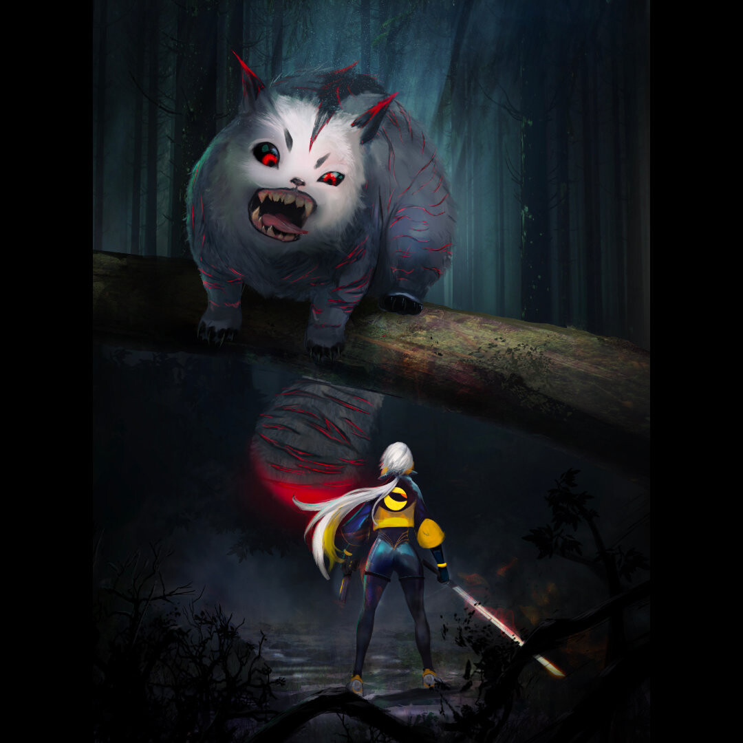 ArtStation - Cute kitten. Eternal Eclipse.